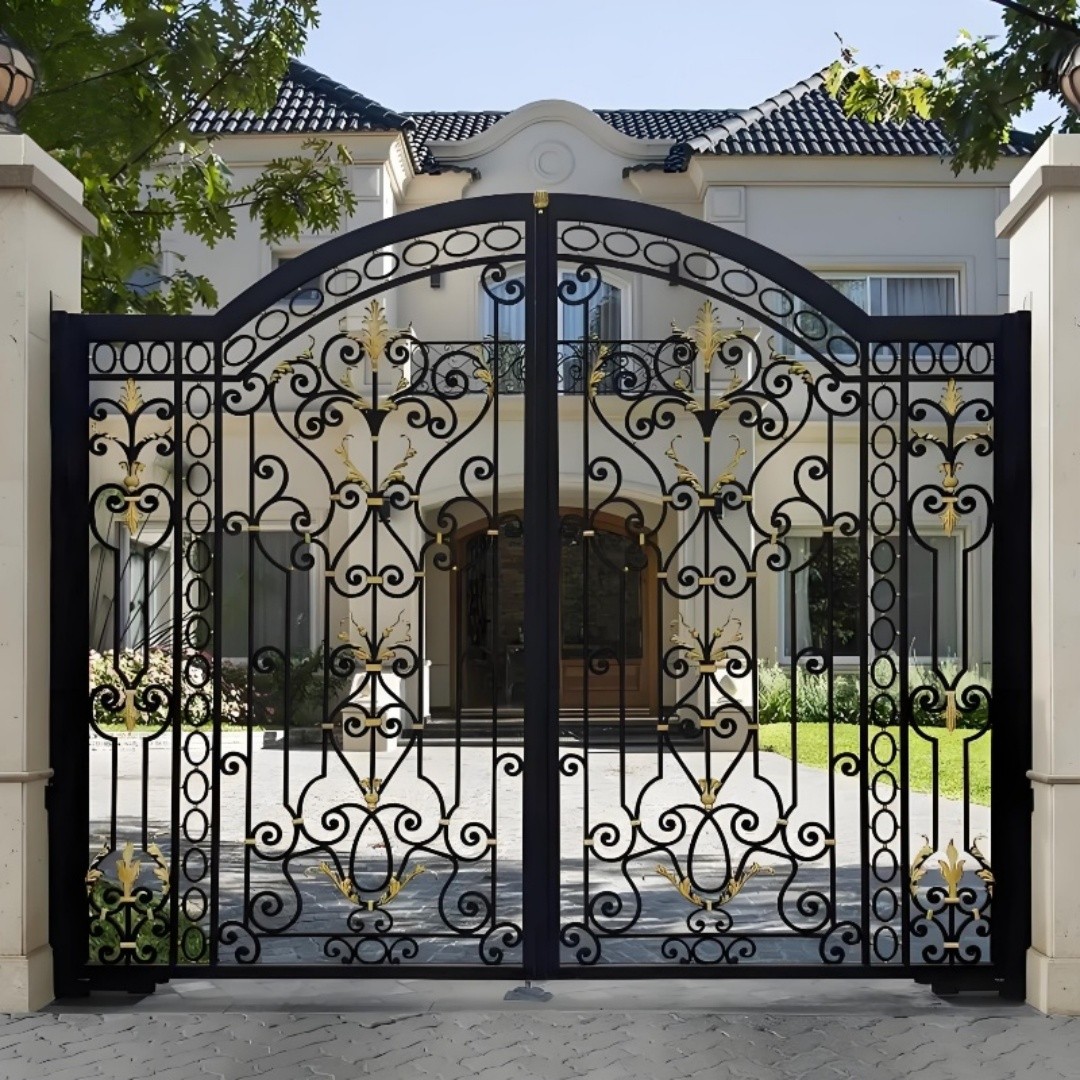 Luxury China Wrought Iron Gates Design For Sale